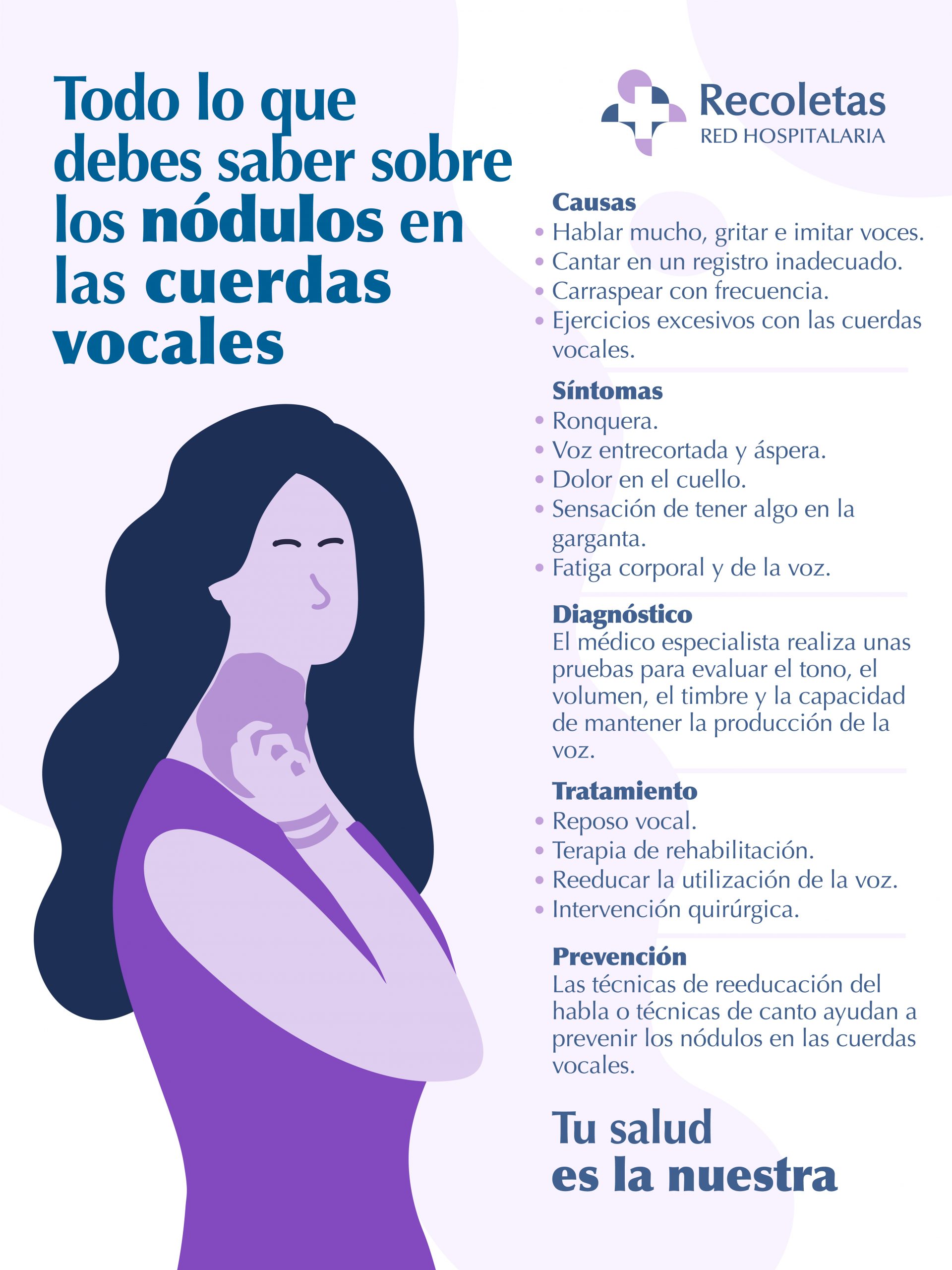 Nódulos en la garganta: causas, síntomas y tratamientos - Recoletas